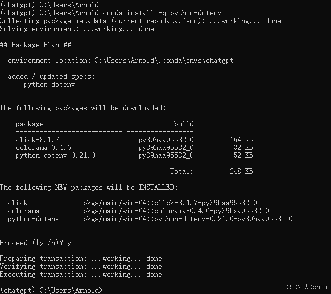 《LLM入门教程》大模型教程笔记1：环境配置（安装Anaconda安装、获取配置并测试OpenAI API key、find_dotenv ...