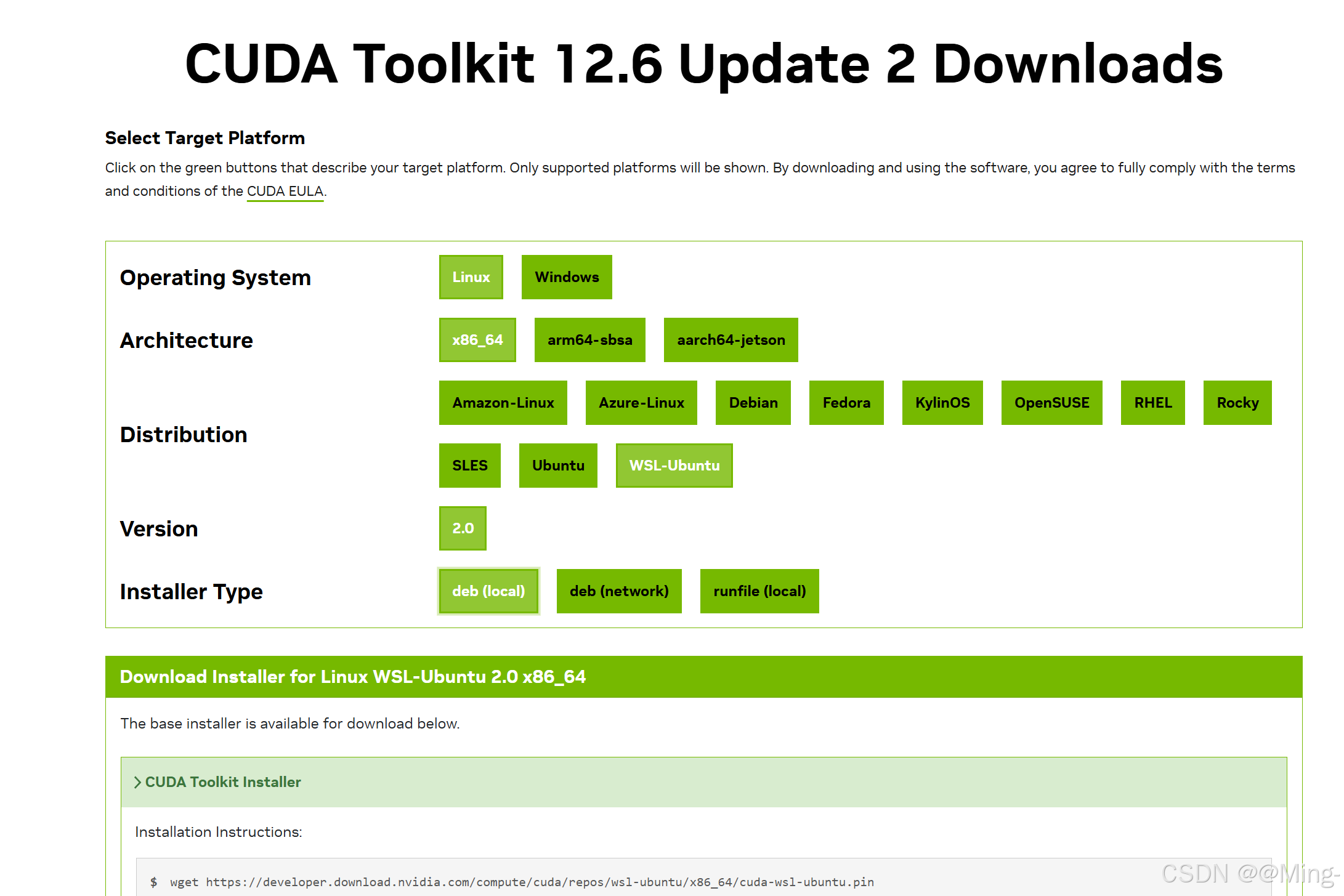 WSL2急速搭建CUDA体验环境_wsl2 cuda-CSDN博客