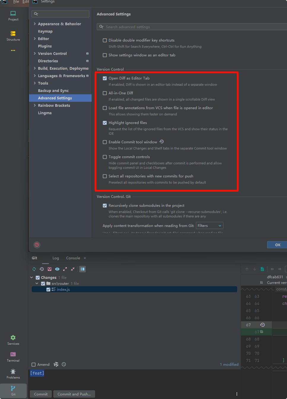IDEA/WebStorm 2025.1 changeList 设置在git 显示步骤_idea2025设置git-CSDN博客