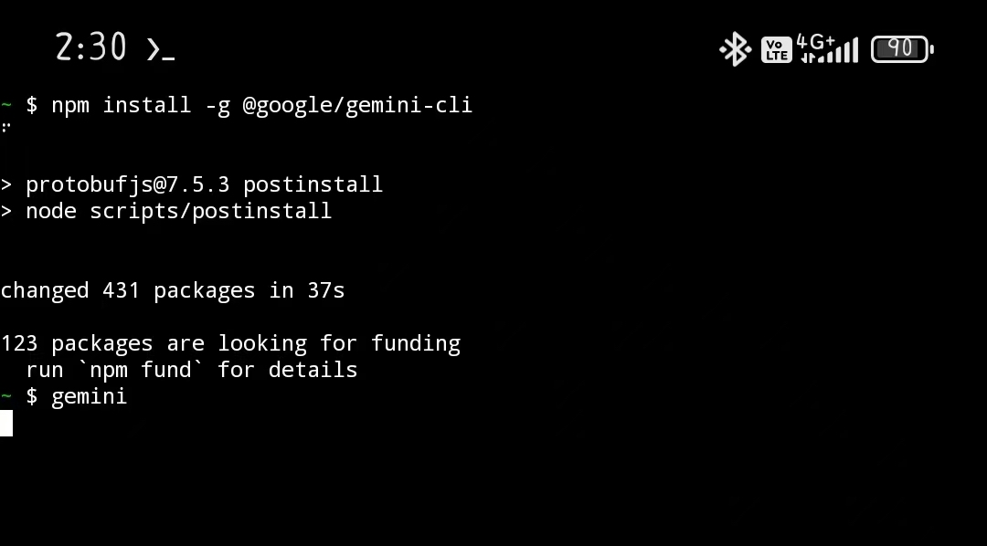 在Termux中安装和使用Google Gemini CLI的完整指南_gemimi cli-CSDN博客
