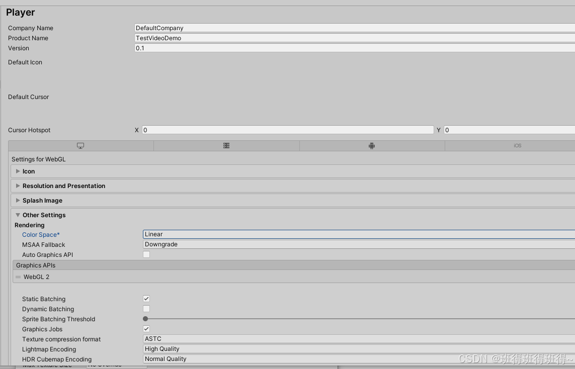 Unity Webgl Linear线性渲染下的多个videoplay组件播放问题unity Webgl 同时播放多个视频 Csdn博客