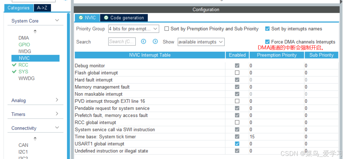 Stm32之hal库 使用stm32cubemx配置串口dma发送数据时不开启串口中断只发送一次数据。stm32串口dma只能发送一次 Csdn博客