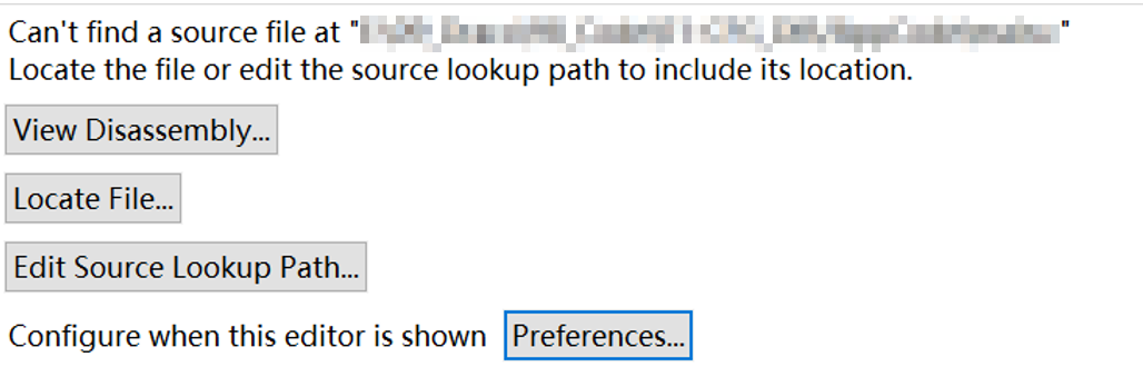 S32DS报错:Can‘t find a source file at “xxx” Locate the file or edit the source lookup path to ...