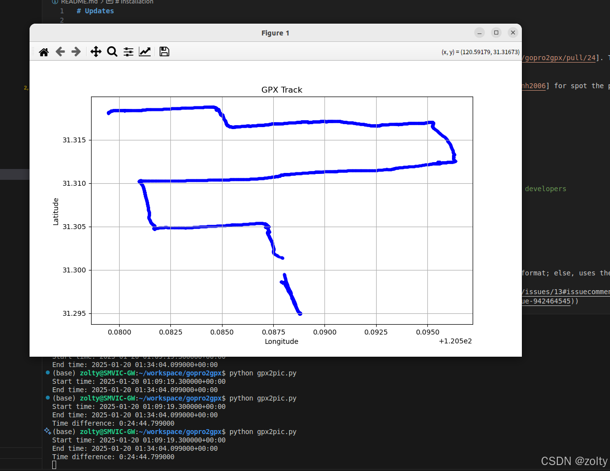 用GoPro录制视频并提取轨迹：从MP4到GPX再到散点图_gopro2gpx-CSDN博客