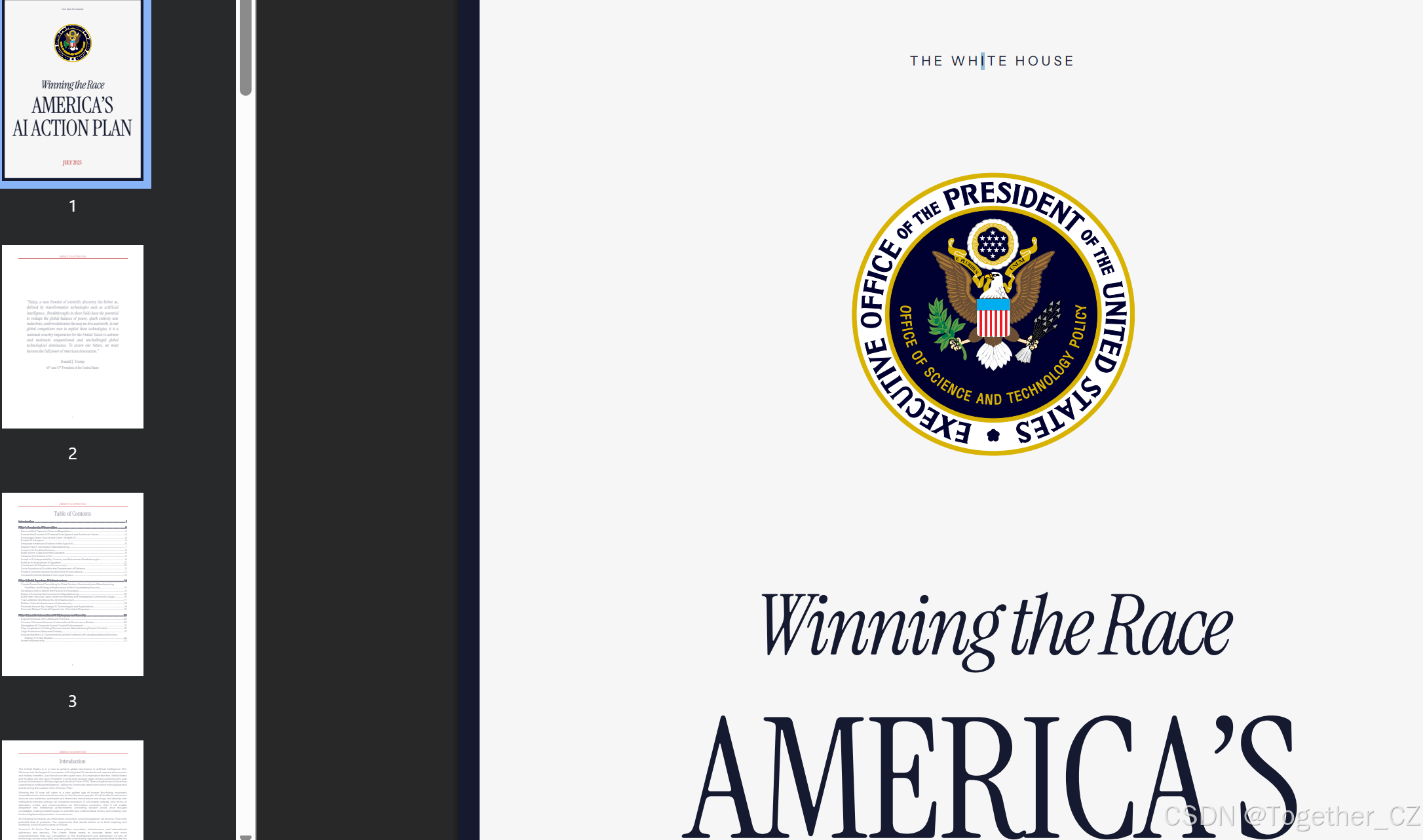 Americas AI Action Plan——美国人工智能行动计划_14278行政令-CSDN博客
