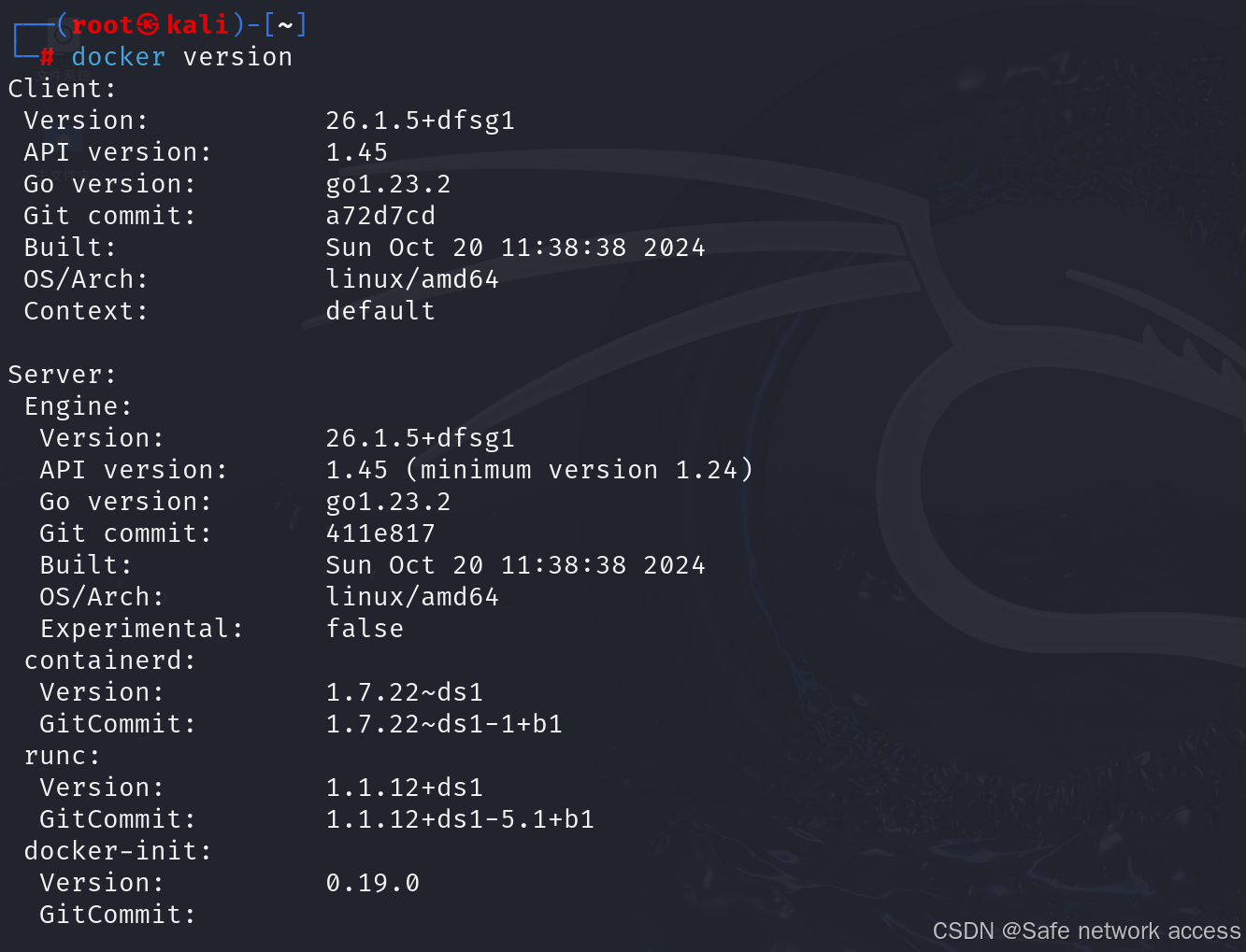 kali下拉取docker_kali中怎么看安装docker的版本-CSDN博客