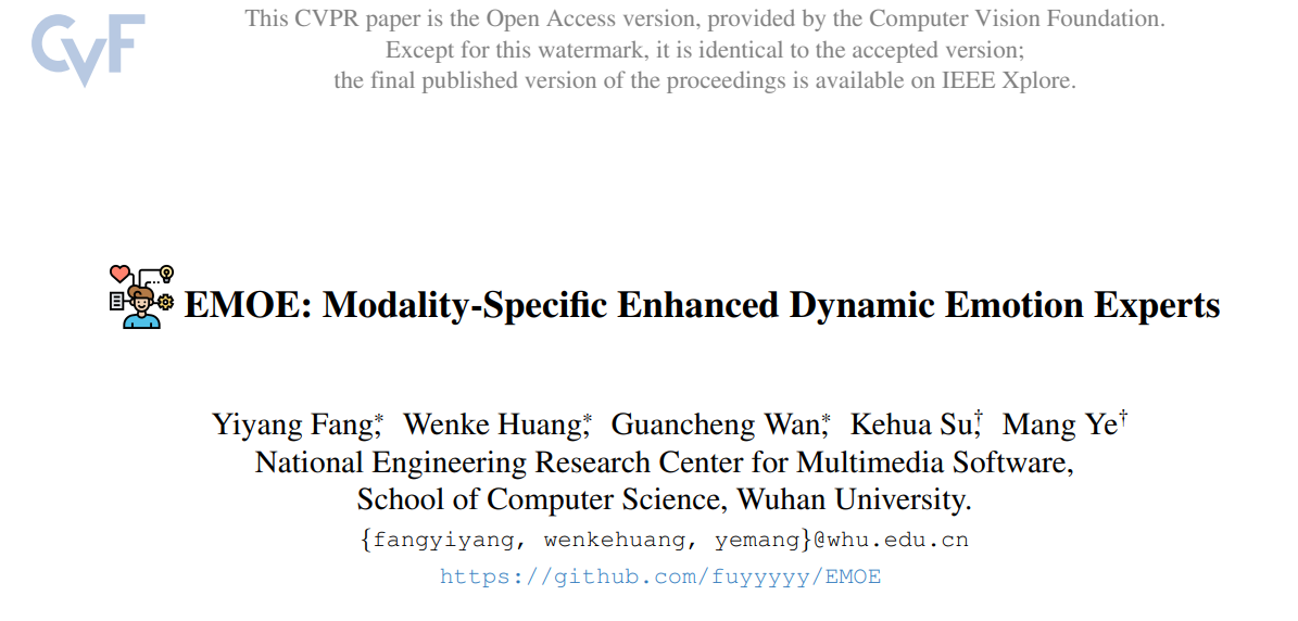 EMOE: Modality-Specific Enhanced Dynamic Emotion Experts_emoe2025-CSDN博客