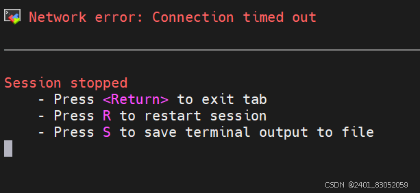 解决MobaXterm连接虚拟机超时：Connection timed out_mobaxterm connection timed out-CSDN博客