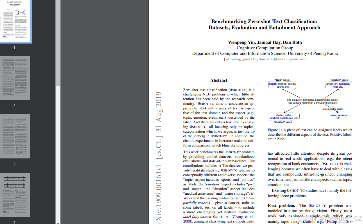 Benchmarking Zero-shot Text Classification:Datasets, Evaluation and Entailment Approach——零样本文本分类 ...