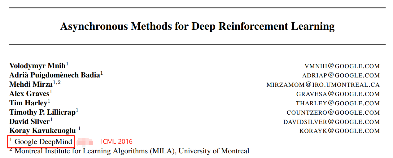 【论文_20160204_20160616v2】A3C〔Google DeepMind〕——＞ A2C 〔OpenAI〕并行 actors 思想，one-step vs. n-step (学得 ...