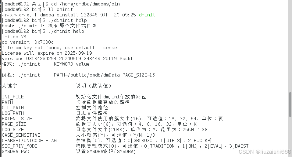 Linux系统命令行安装DM8数据库_liunx dm8 命令行进入数据库-CSDN博客