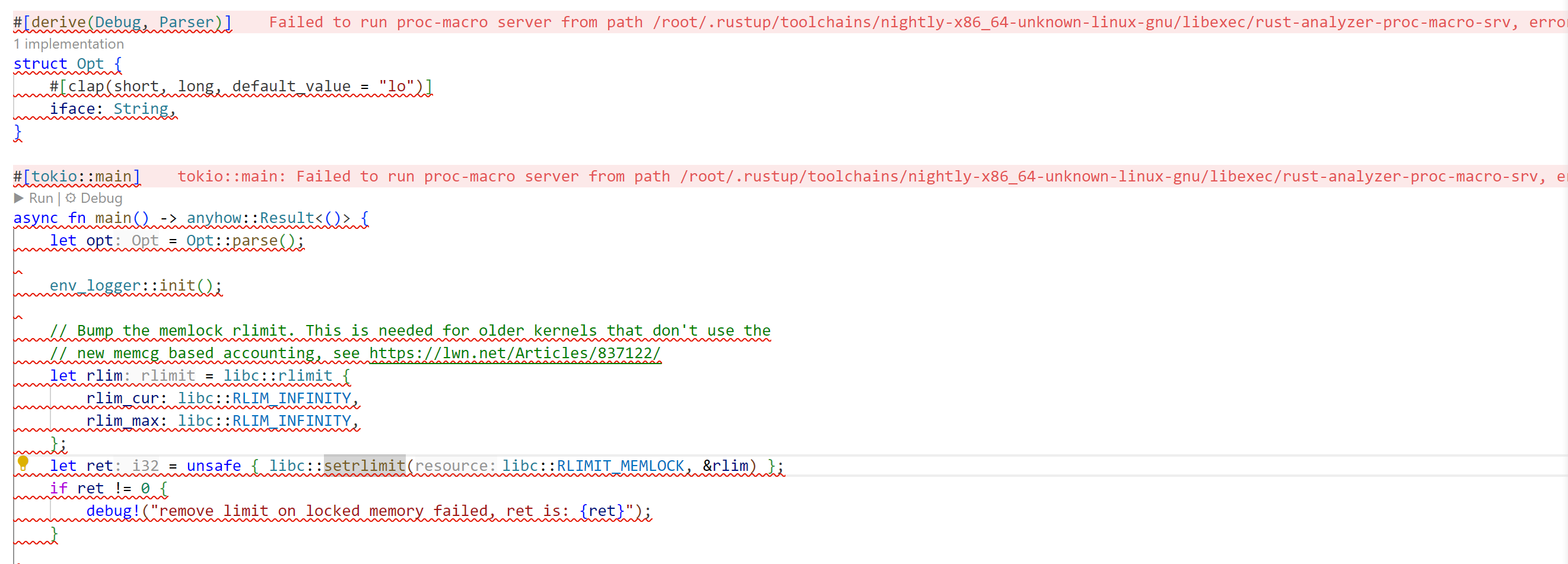 vscode 使用rust 报错 Failed to run proc-macro server from path ..._rust proc-macro server (6) in ...