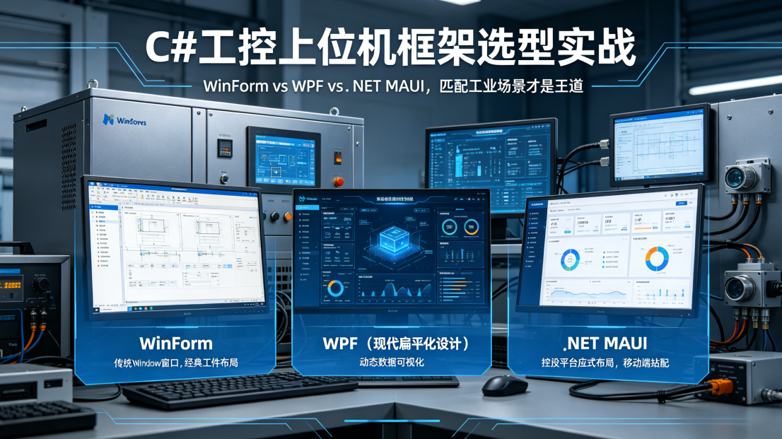 工控机开发技术选型：C# WinForm vs WPF vs .NET MAUI，该怎么选？_maui、winform、wpf、xamix ...