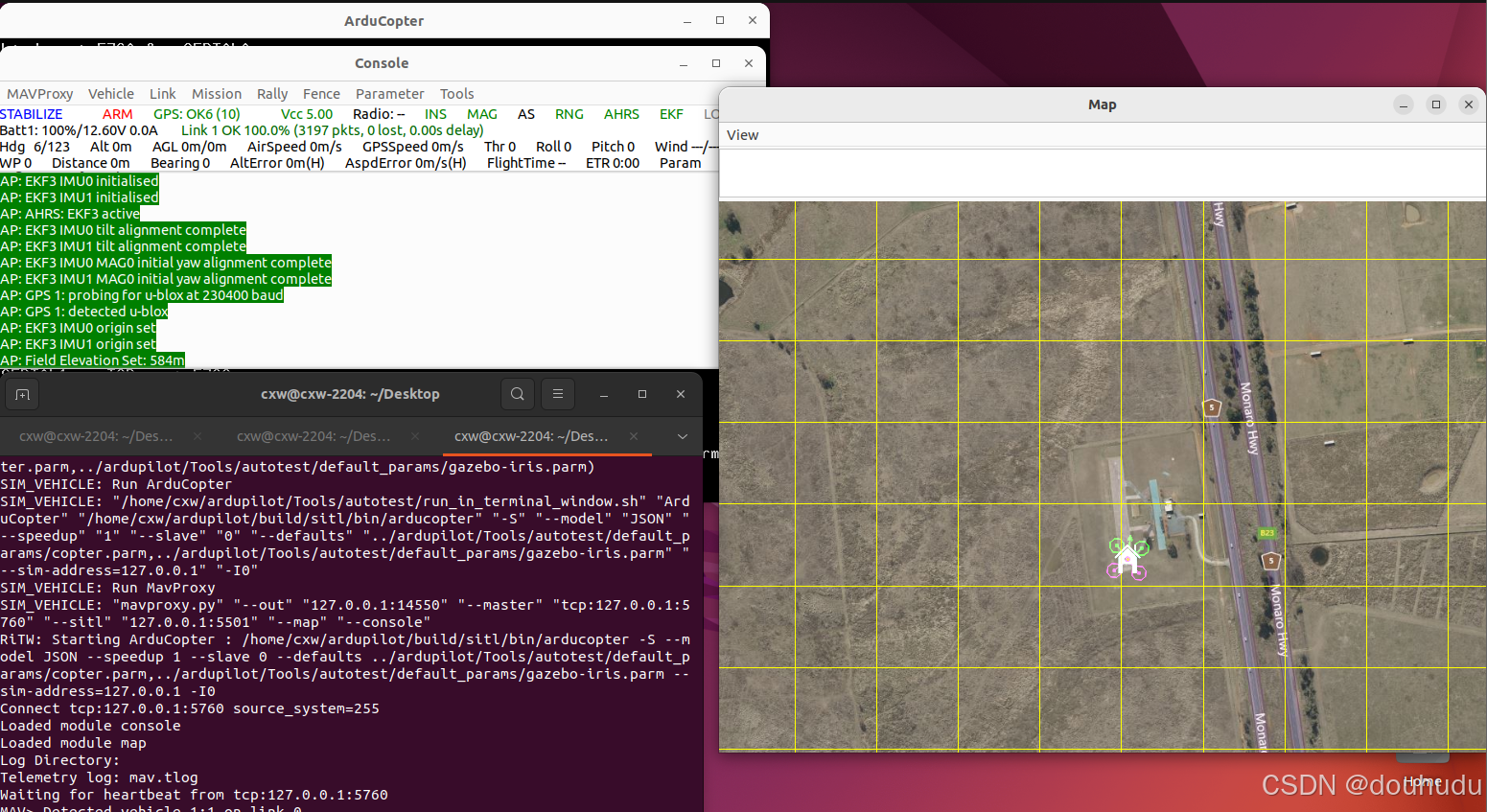 linux系统下虚拟机的Dronekit-SITL+gazebo和windows下mission planner的四旋翼无人机仿真与实飞-CSDN博客