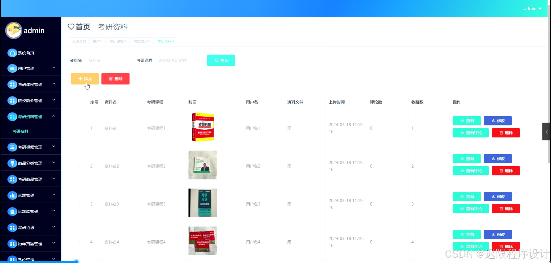Springboot毕设考研信息共享系统设计与实现程序论文部署考研系统的设计与实现论文 Csdn博客