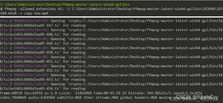 利用FFmpeg将加密的.ts和.m3u8转换为.mp4_ffmpeg ts转mp4-CSDN博客