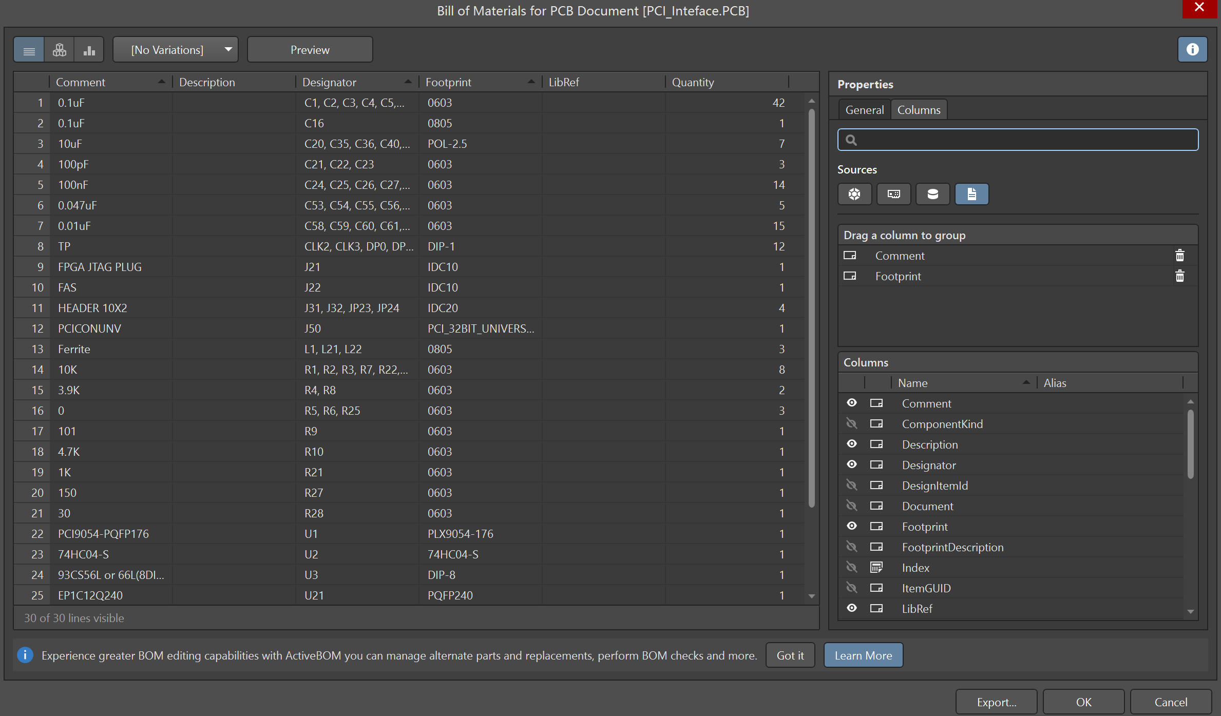 Altium Designer：AD BOM表的导出_ad导出bom表-CSDN博客
