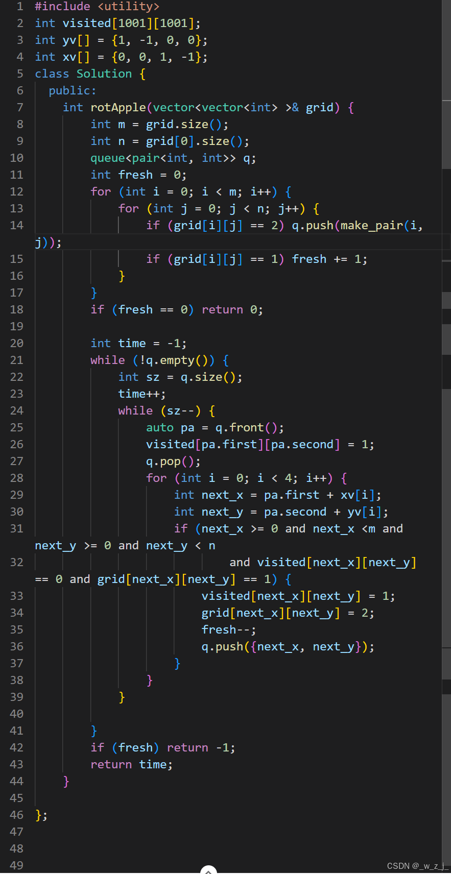 腐烂的苹果（BFS）-CSDN博客