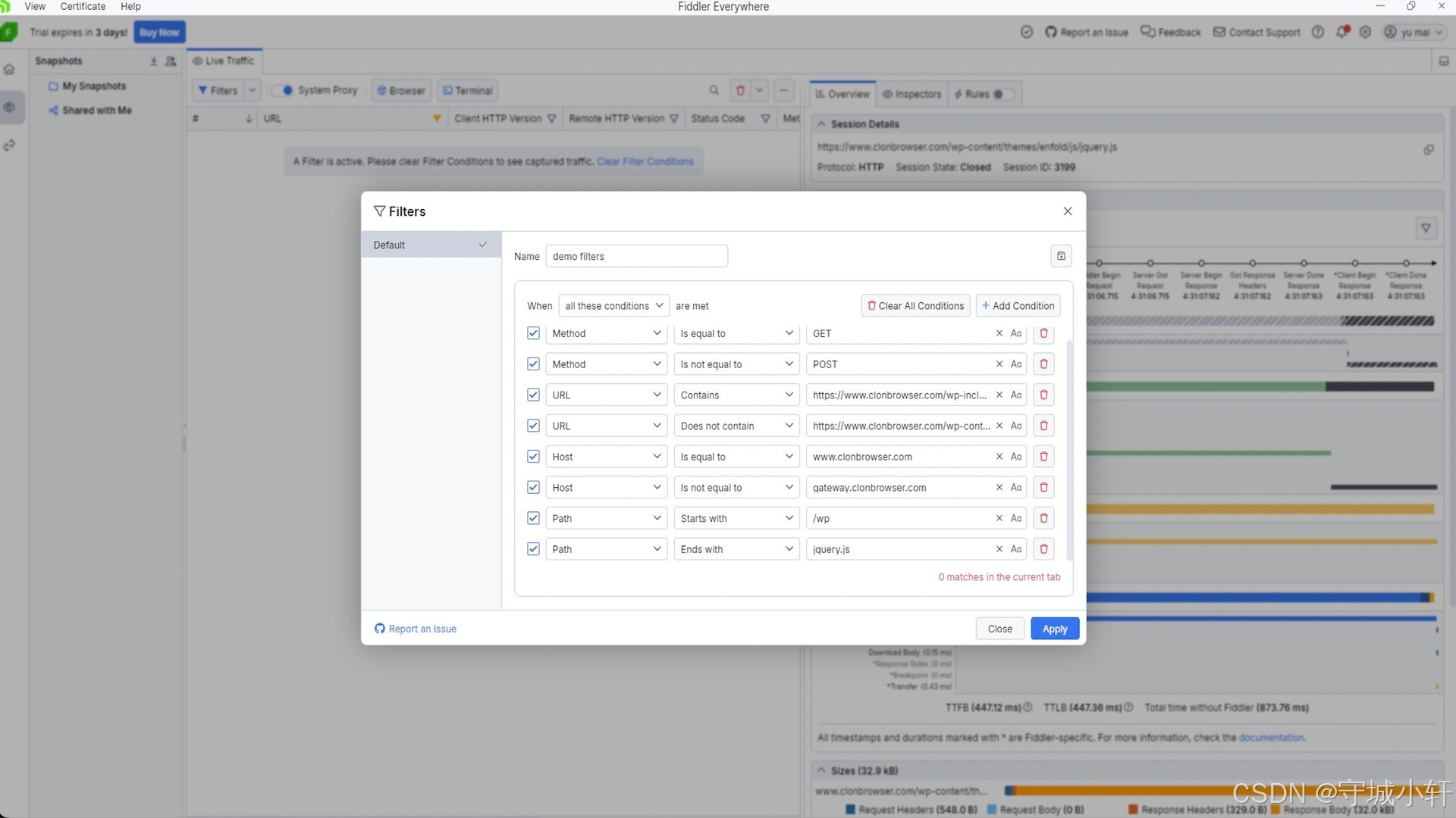 Fiddler 5.21.0 使用指南：过滤浏览器HTTP(S)流量上（三）_fidders 设置过滤-CSDN博客