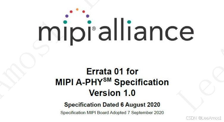 终于完成Errata for MIPI A-PHY Specification v1.0中文版_mipi a-phy中文协议-CSDN博客