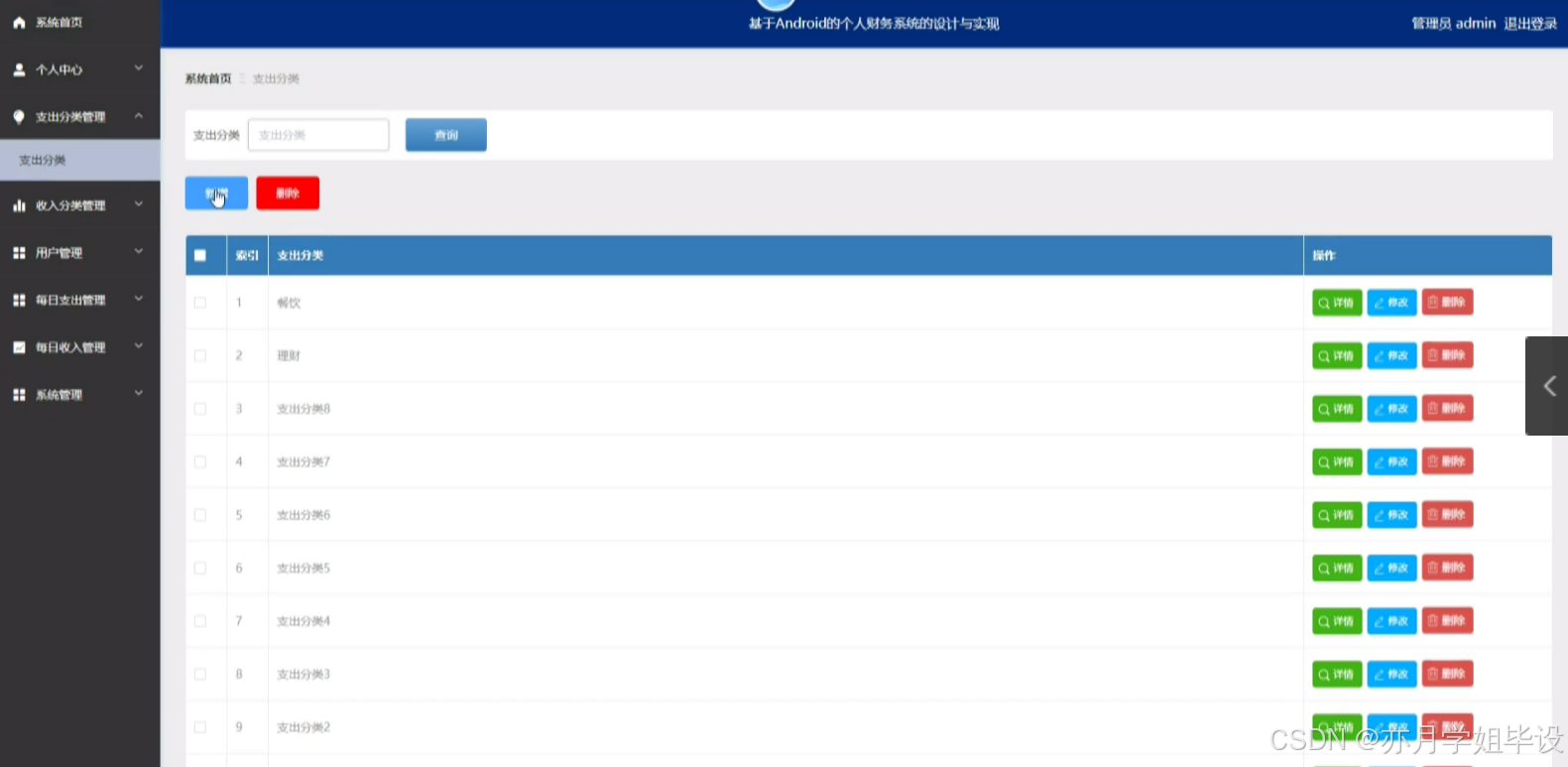基于nodejsvue基于android的个人财务系统的设计与实现（开题程序论文）计算机毕业设计 Csdn博客