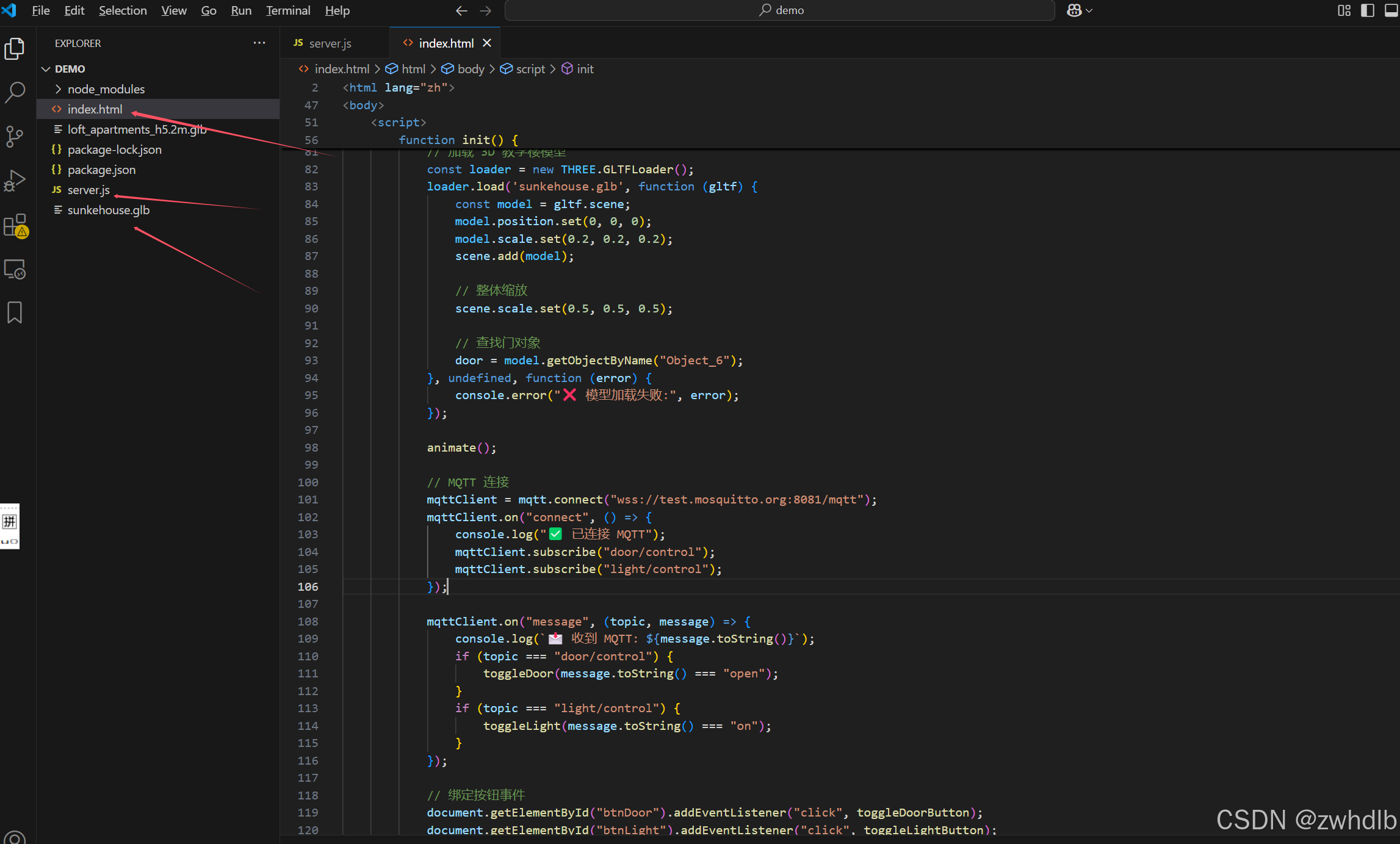 NodeRed+MQTT+Three.js实现远程控制功能_node-red uibuilder three.js-CSDN博客