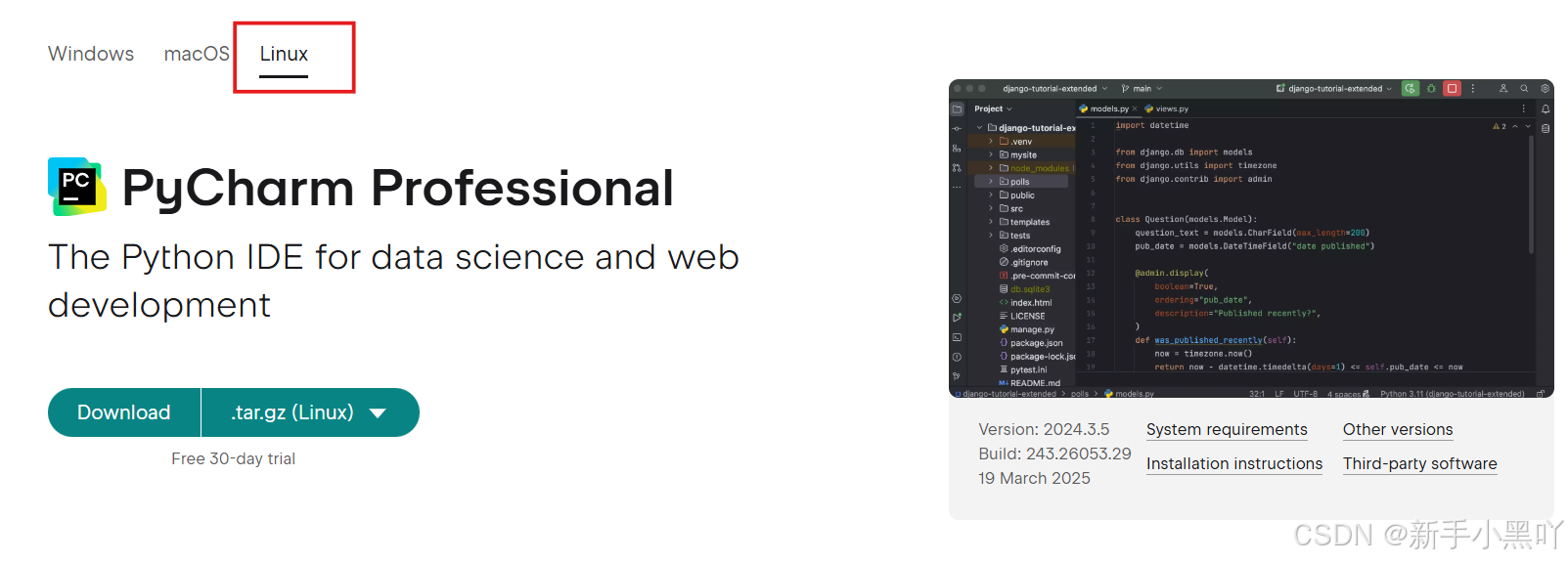 Ubuntu安装Pycharm（社区版）_ubuntu下载pycharm-CSDN博客