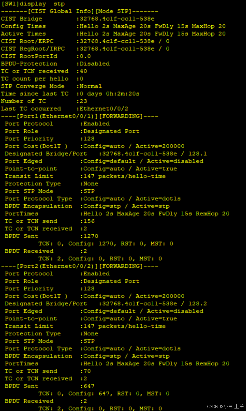 生成树STP配置_stp mode stp-CSDN博客