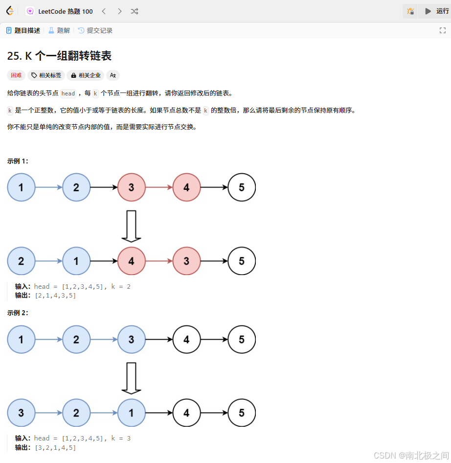 【算法入门】LeetCode 25. K个一组翻转链表（Reverse Nodes in k-Group）详细解题指南|迭代详解（Java & JavaScript）|递归和迭代解法_第25题 ...