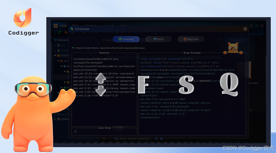 Codigger的Telescope 功能介绍_telescope搜索函数-CSDN博客