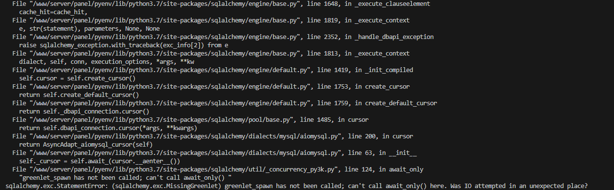 Tornado 与 SQLAlchemy 集成时的 MissingGreenlet 错误及其解决方案_error extracting attribute: statementerror ...