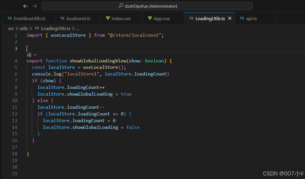 vue3第一课：使用pinia 全局控制 loading加载框_pinia loading-CSDN博客
