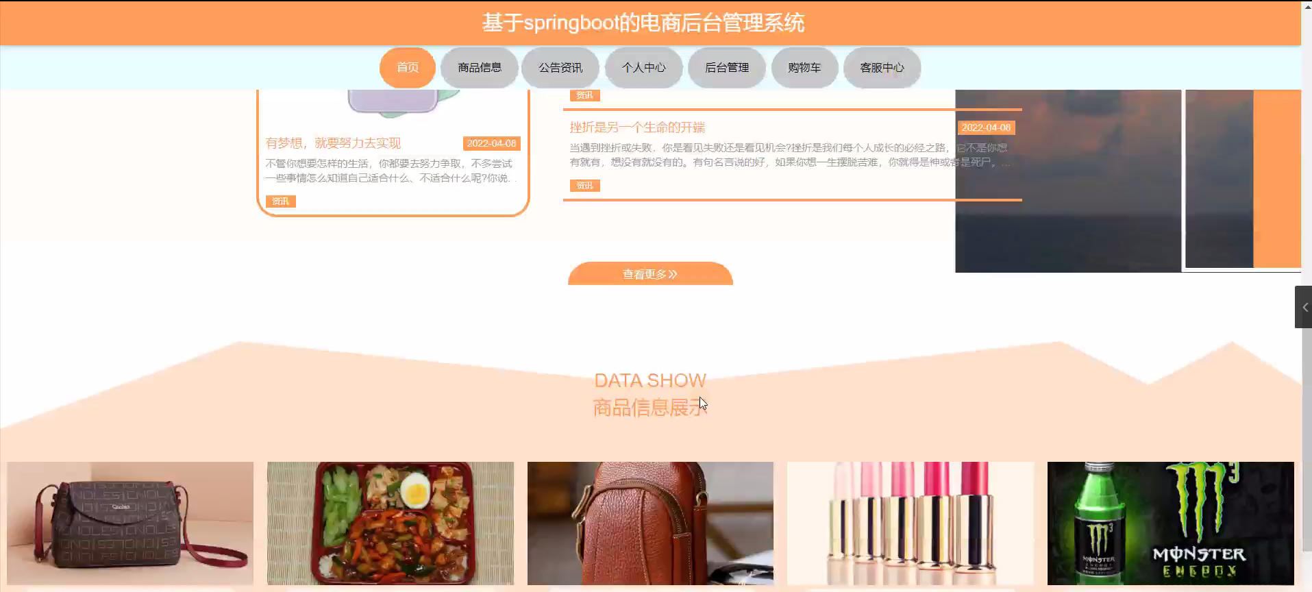 springboot/java/php/node/python基于springboot的电商后台管理系统【计算机毕设】-CSDN博客