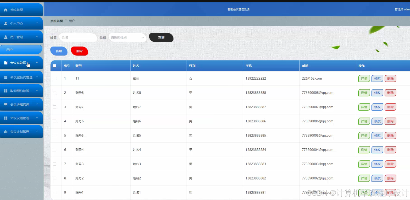 【开题报告】基于springbootvue智能会议管理系统（程序源码论文 计算机毕业设计会议小程序界面设计开题报告 Csdn博客