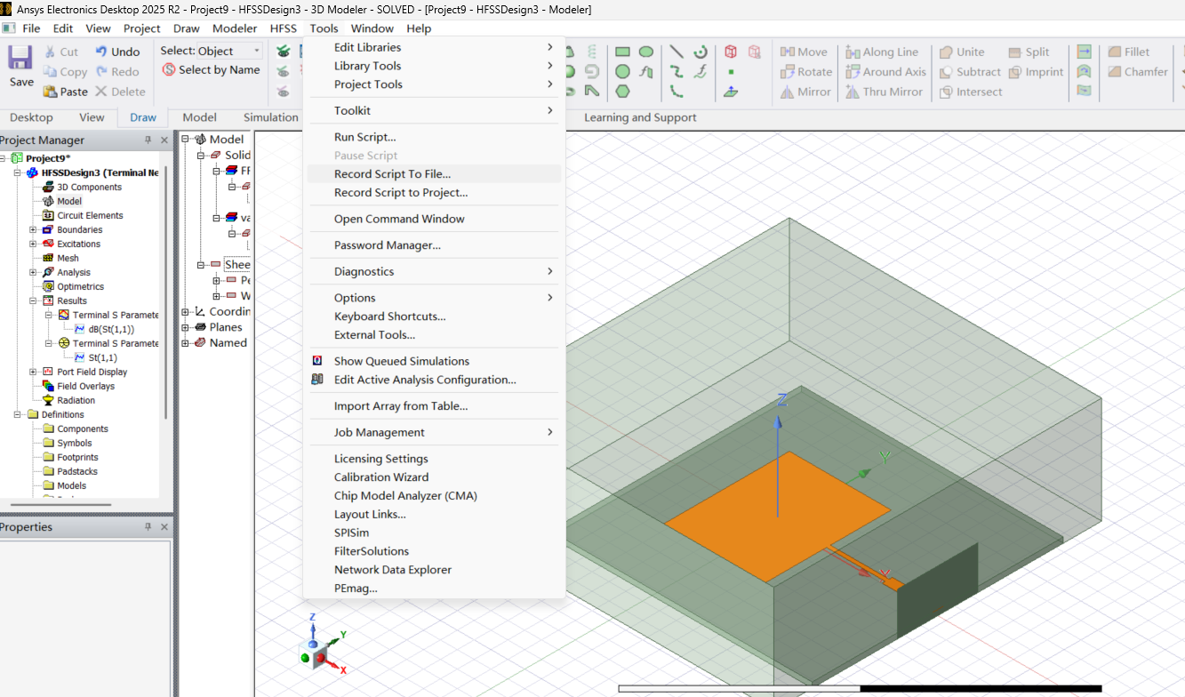 Hfss与Python自动化建模（一）-CSDN博客