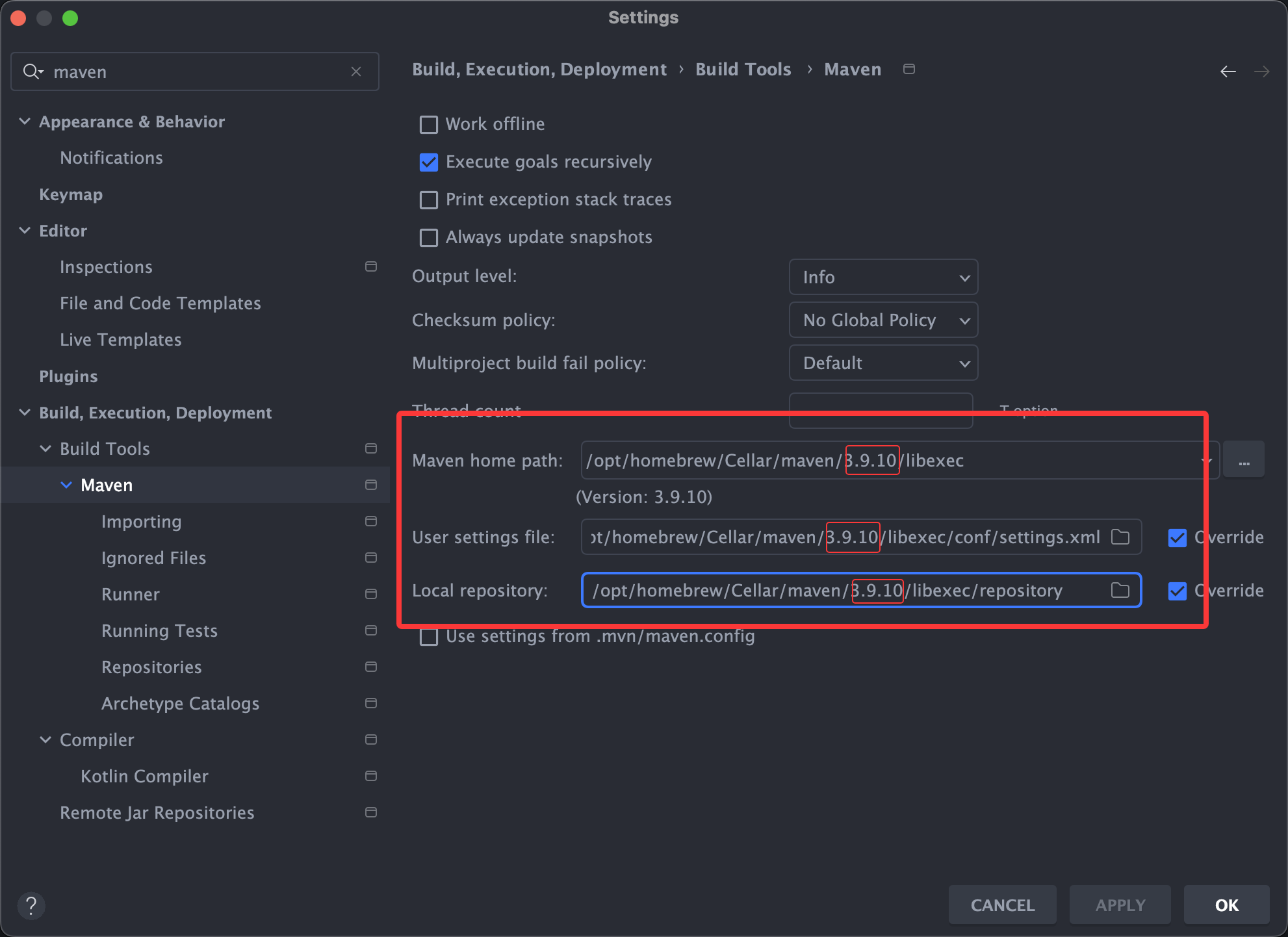mac 安装 maven 以及在 idea中的配置_mac idea maven配置-CSDN博客