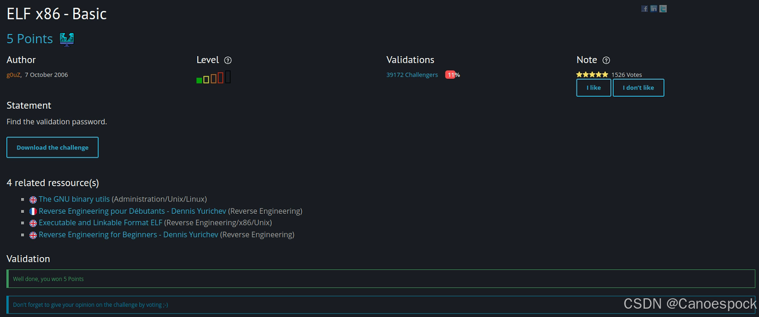 RootMe_ELF x86 - Basic题解_root-me catch题解-CSDN博客