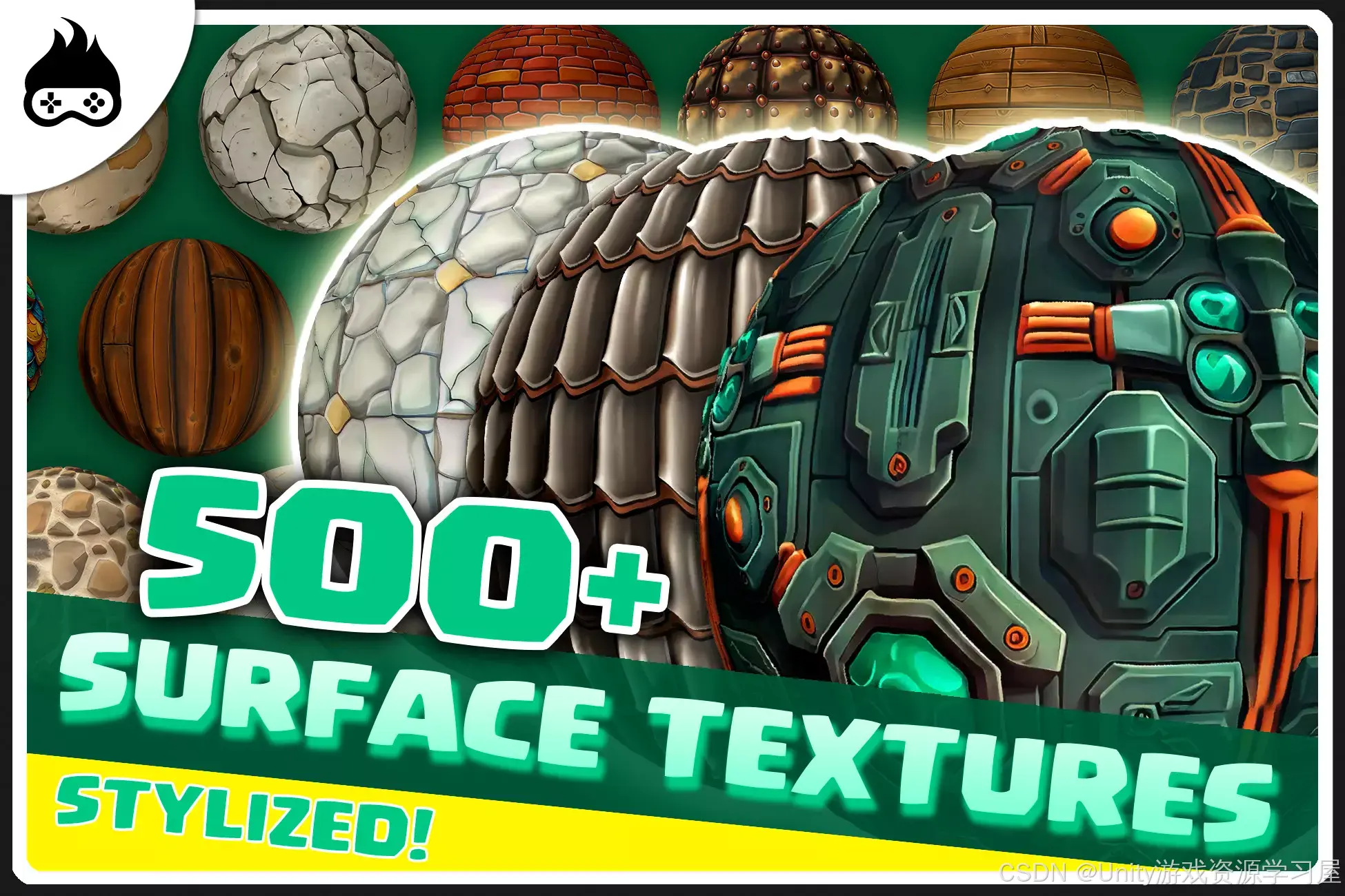 【Unity 墙面和表面纹理包】500+ Stylized Wall & Surface Textures 超过 500 种精美的手绘风格墙面 ...