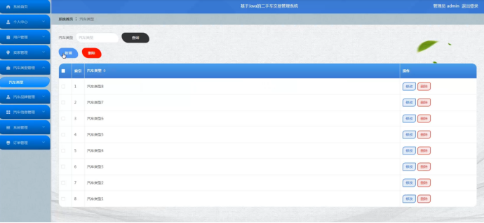 计算机毕业设计springboot基于java的二手车交易管理系统 基于spring Boot框架的java二手车交易管理平台设计与实现 Java技术驱动的spring Boot二手车交易管理