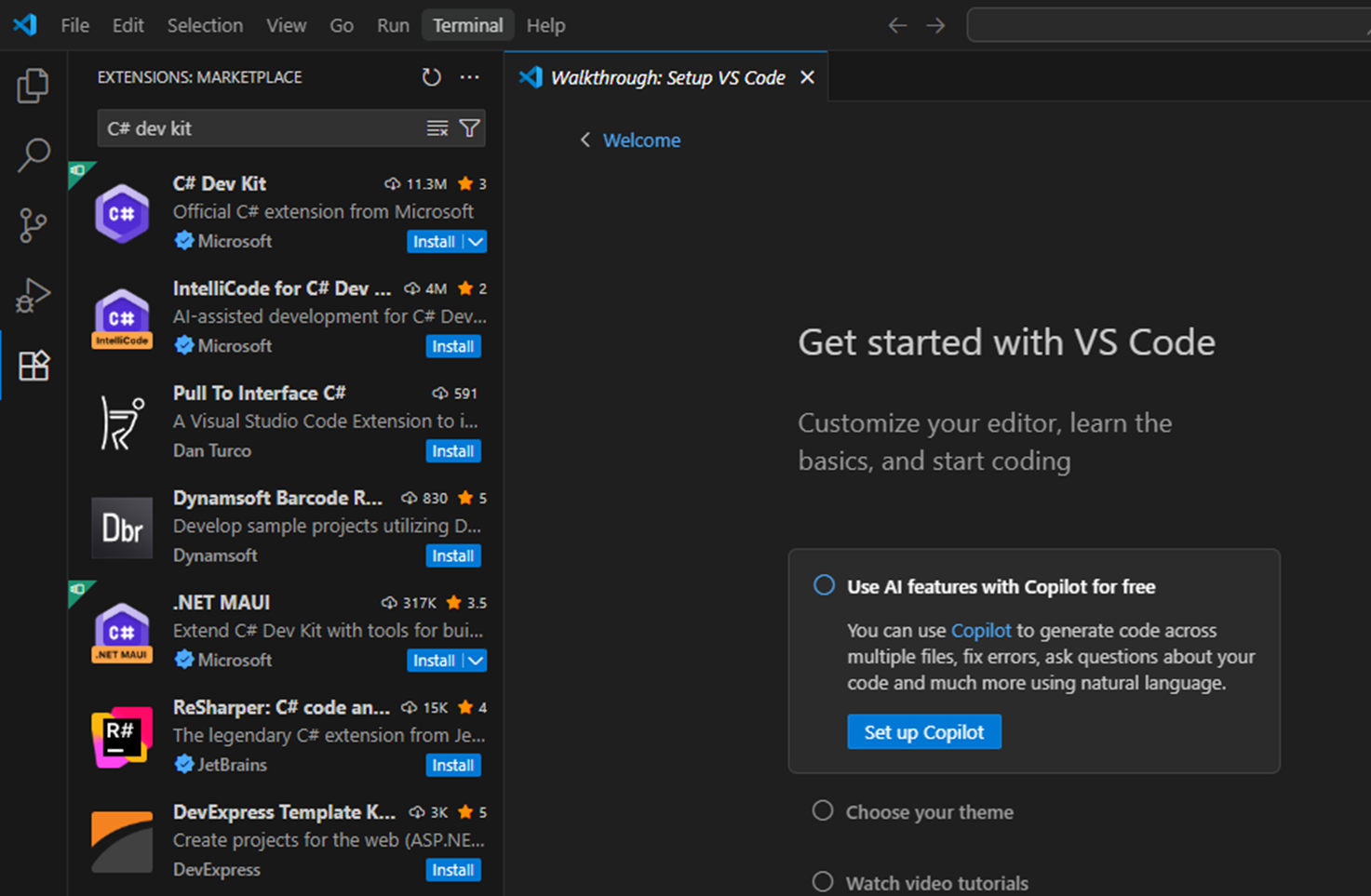 使用vscode进行C#后台开发_c# dev kit-CSDN博客