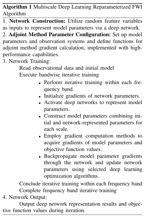 论文学习记录之《Multiscale Deep Learning Reparameterized Full Waveform Inversion With the Adjoint Method ...