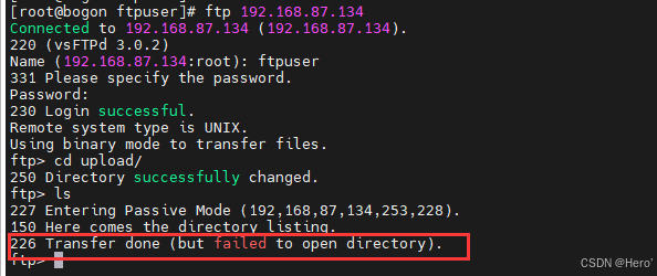【CentOS7 安装配置FTP服务器详解：补充】_unaccepted server reply code 530 to command pwd-CSDN博客