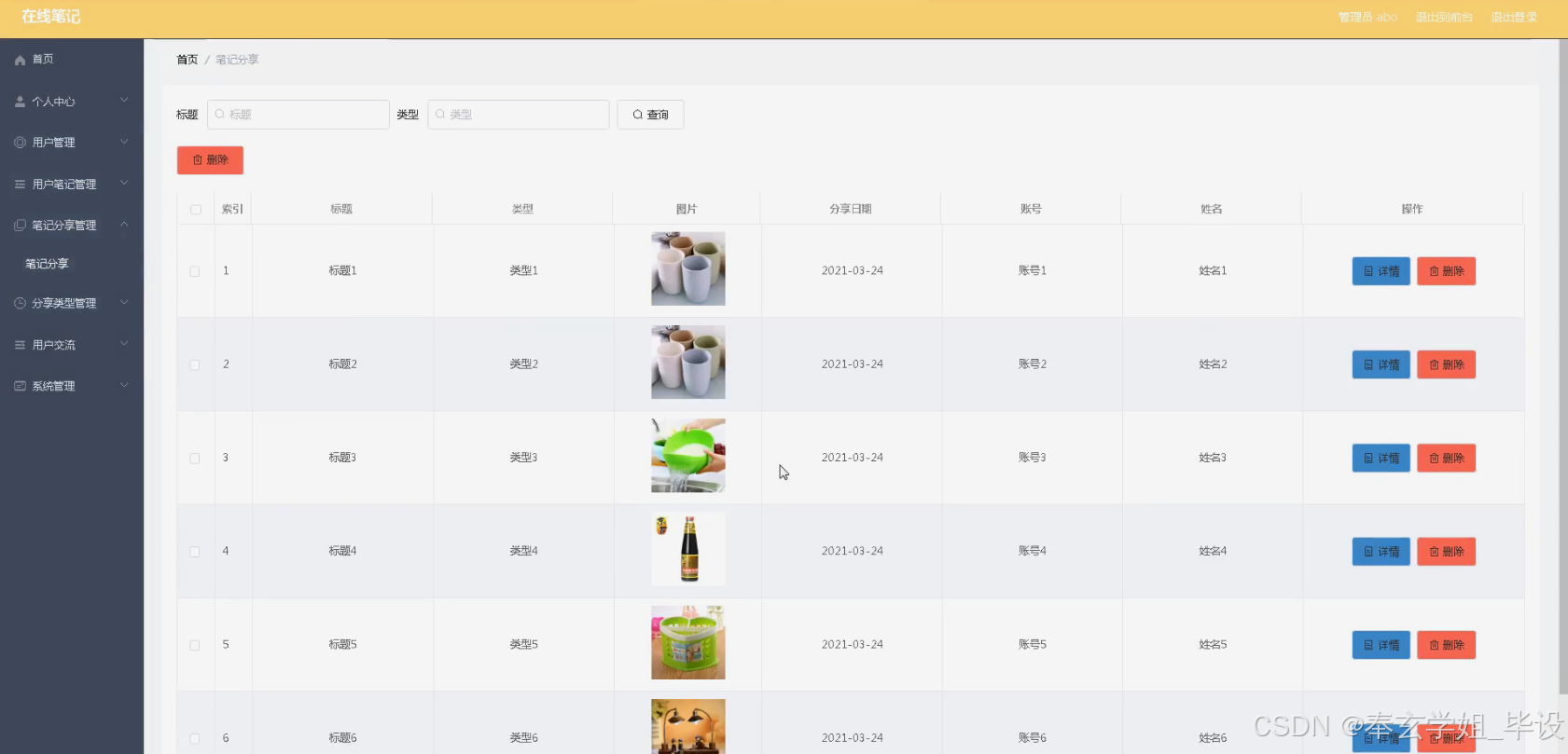 Springboot毕设 在线笔记 程序论文springboot实现的在线笔记本 Csdn博客