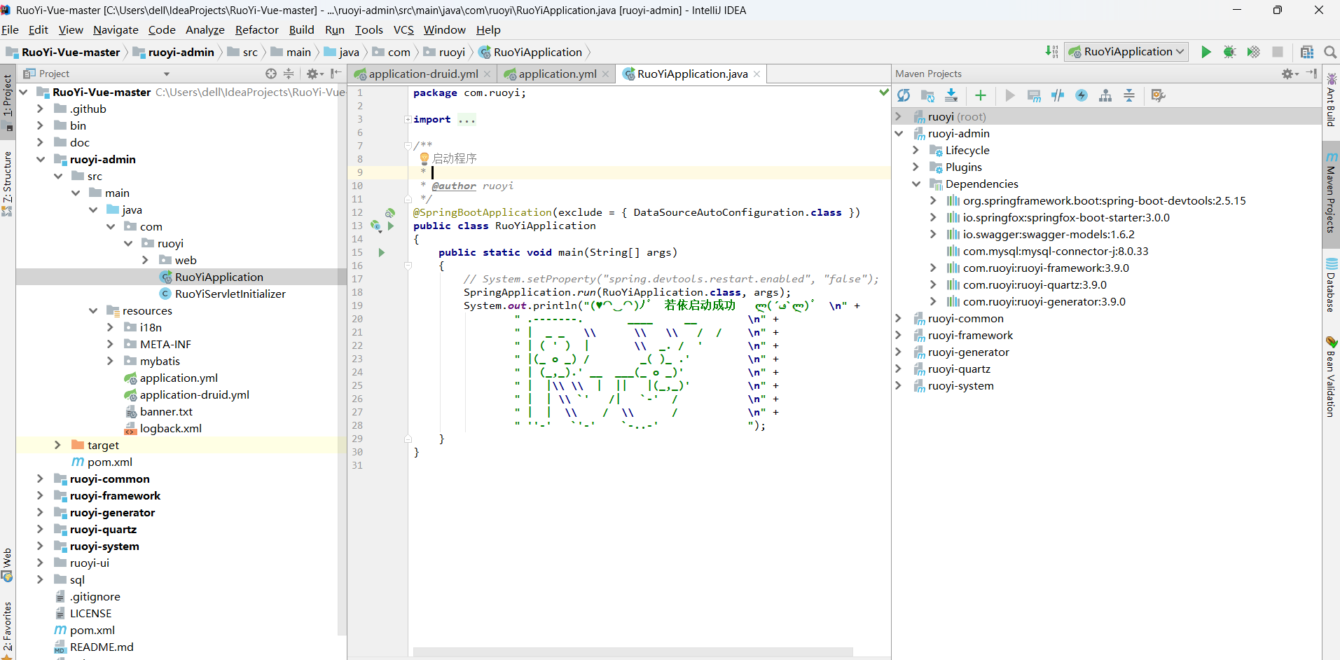 搭建环境运行出若依管理系统为做RuoYi-Vue前端分离项目做准备_ruoyi-api在哪下载-CSDN博客