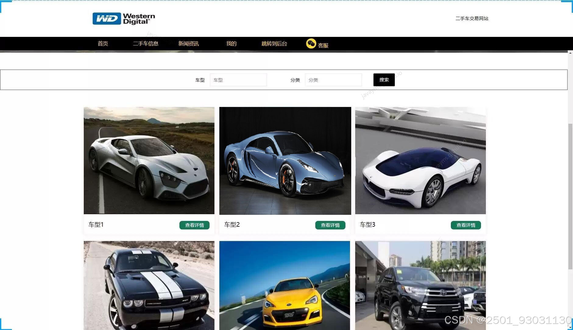 基于javaweb和mysql的ssm+maven二手车交易网站(java+ssm+jsp+js+jquery+layui+mysql)-CSDN博客
