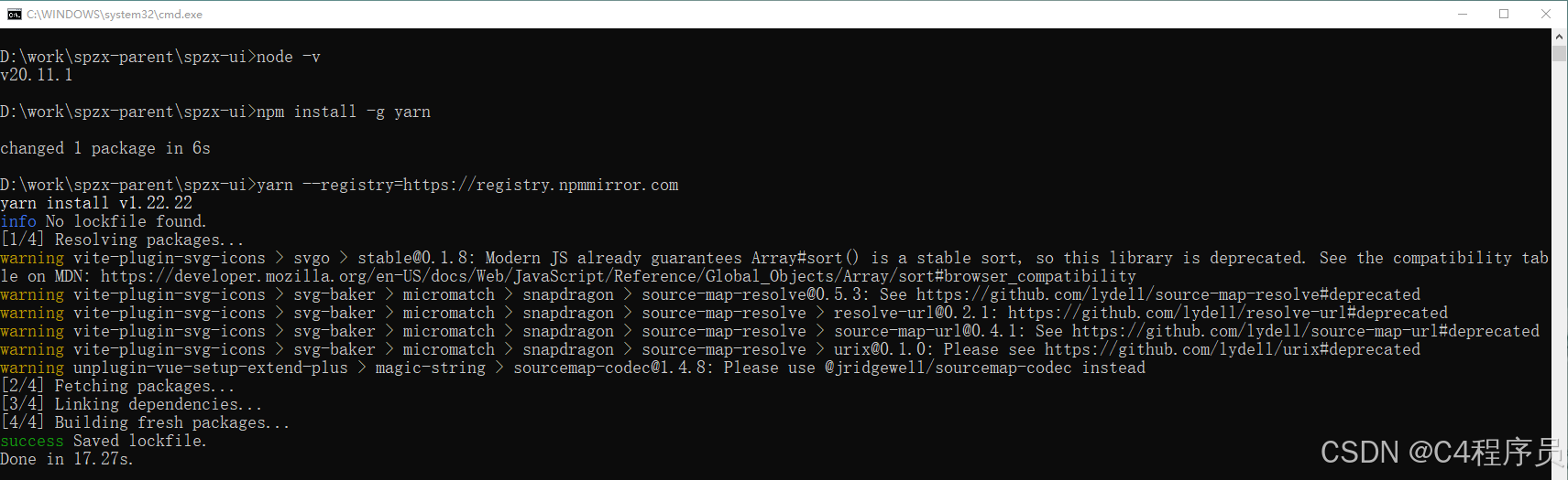 npm安装yarn之后，提示‘yarn‘ 不是内部或外部命令，也不是可运行的程序_npm安装yarn报不是内部命令-CSDN博客