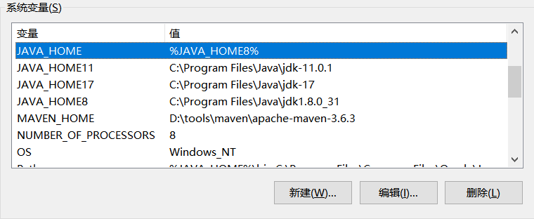 Window10 下同时安装配置 JDK8 、JDK11、JDK17_多个jdk环境变量配置win10-CSDN博客