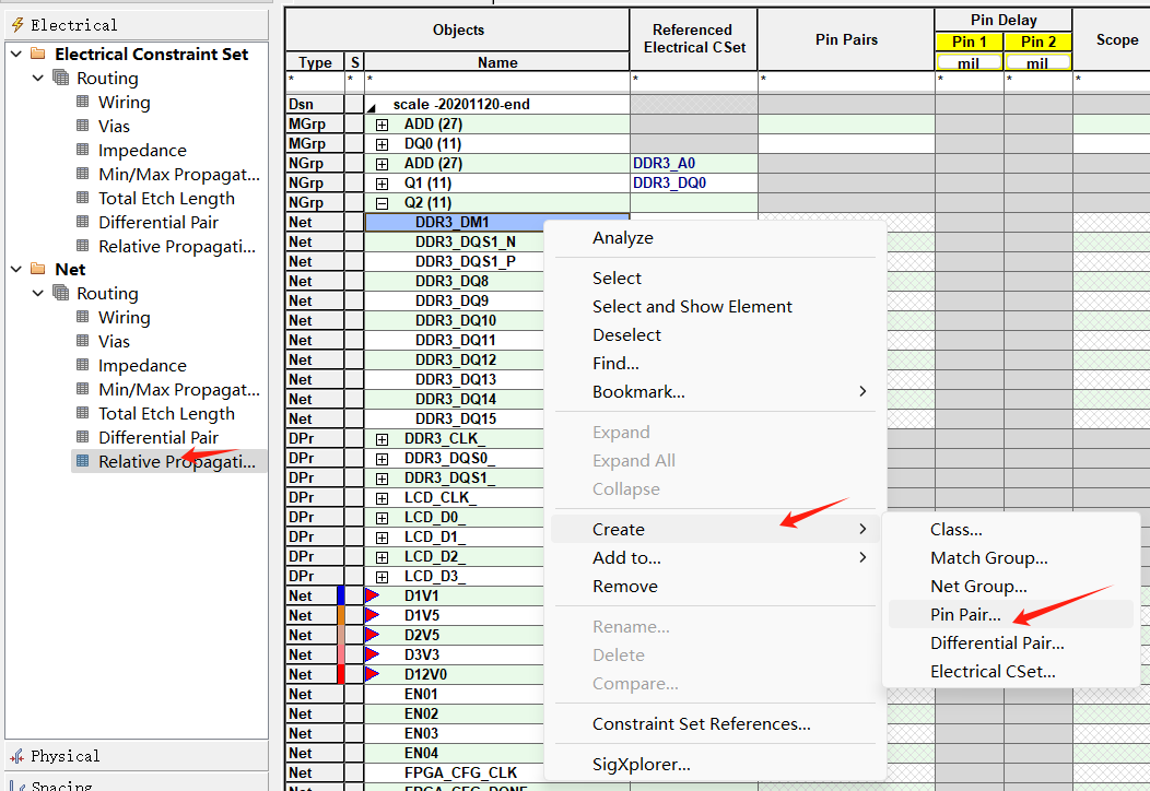 Allegro-相对等长-设置流程_创建pin pair-CSDN博客