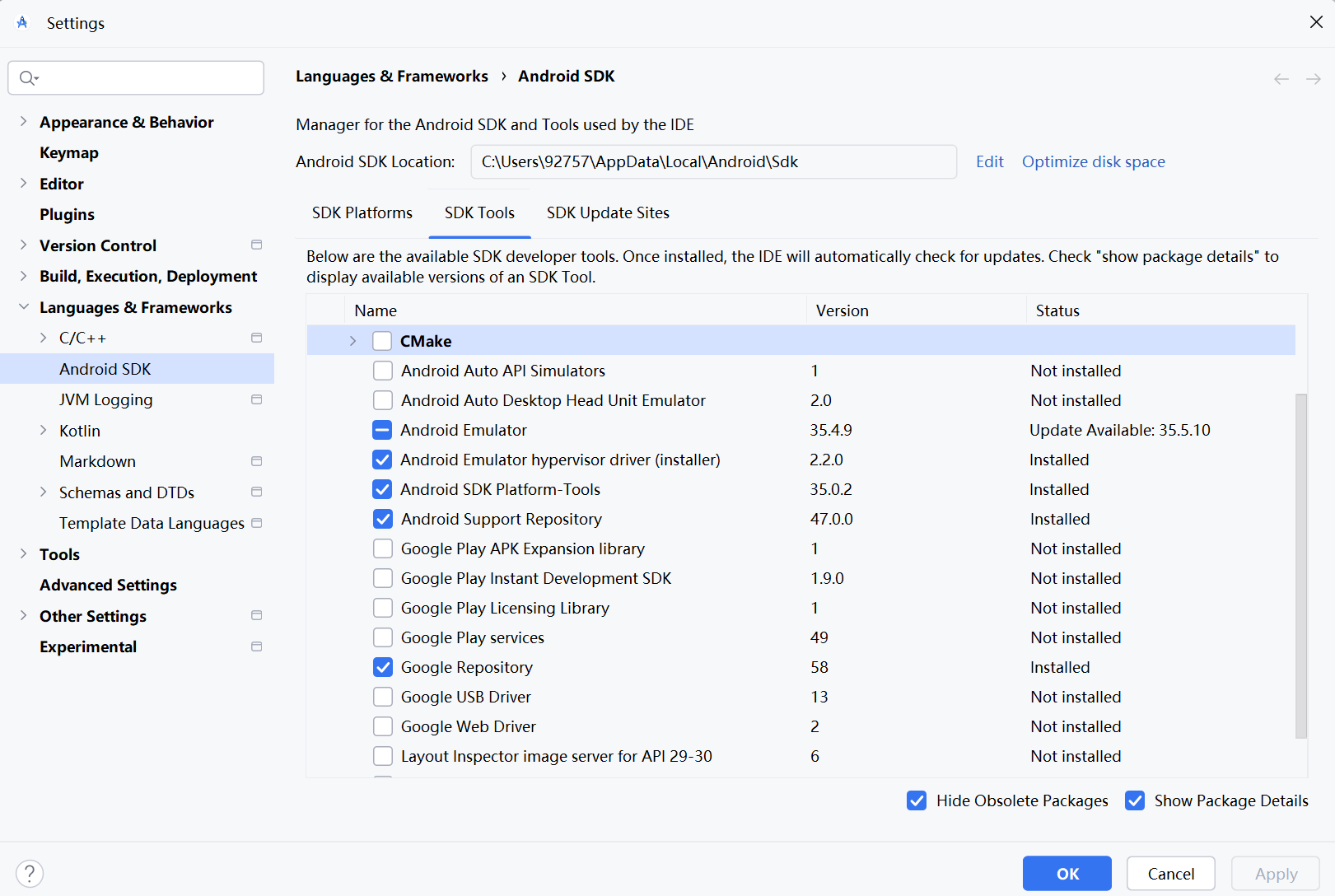 修改Android Studio配置让其适配新导入的项目_android studio版本为android studio meerkat 如何 ...